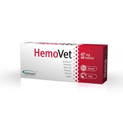 VetExpert HemoVet Ergänzungsfuttermittel für Hunde - Menge: 60 Tabletten